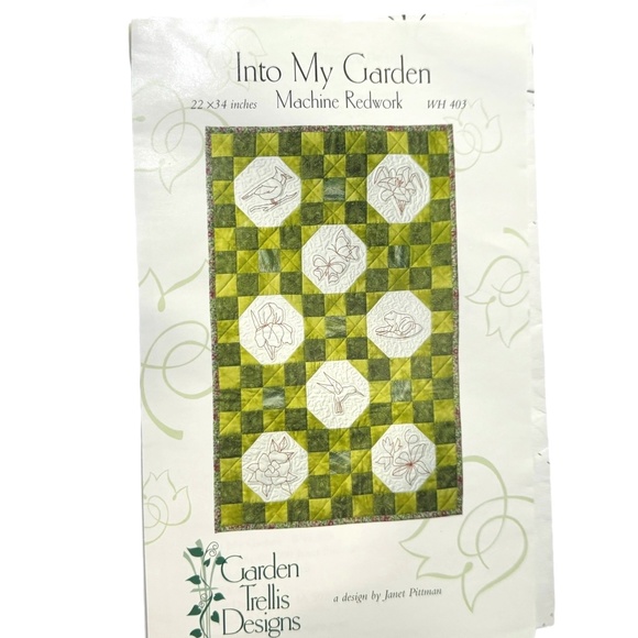 Janet Pittman | Art | Into My Garden Wall Quilt Pattern Garden Trellis ...